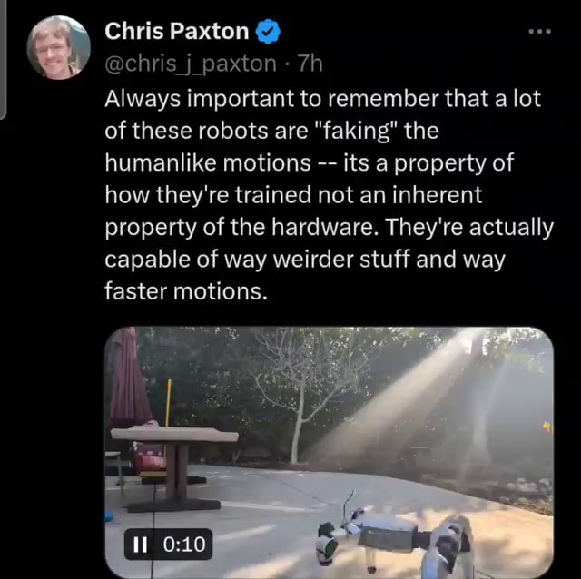 Chris Paxton @chris_j_paxton - Always important to remember that a lot ...