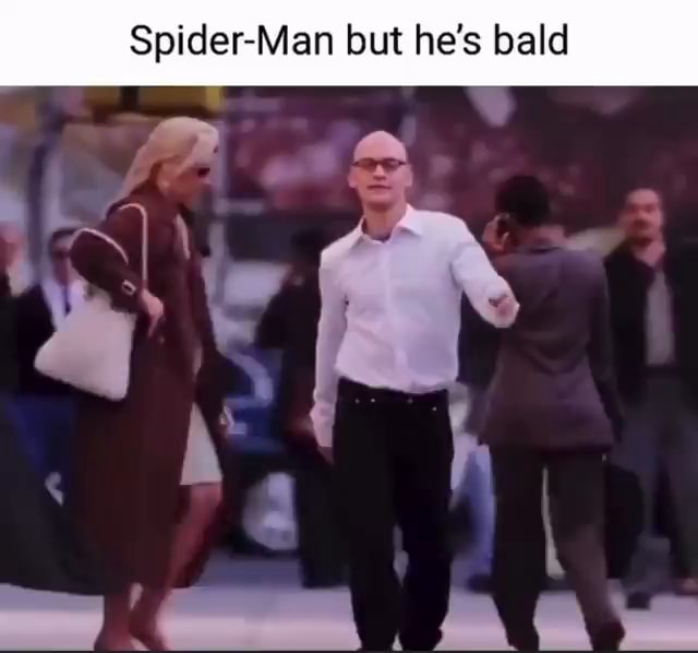 Spider-Man but he's bald - iFunny