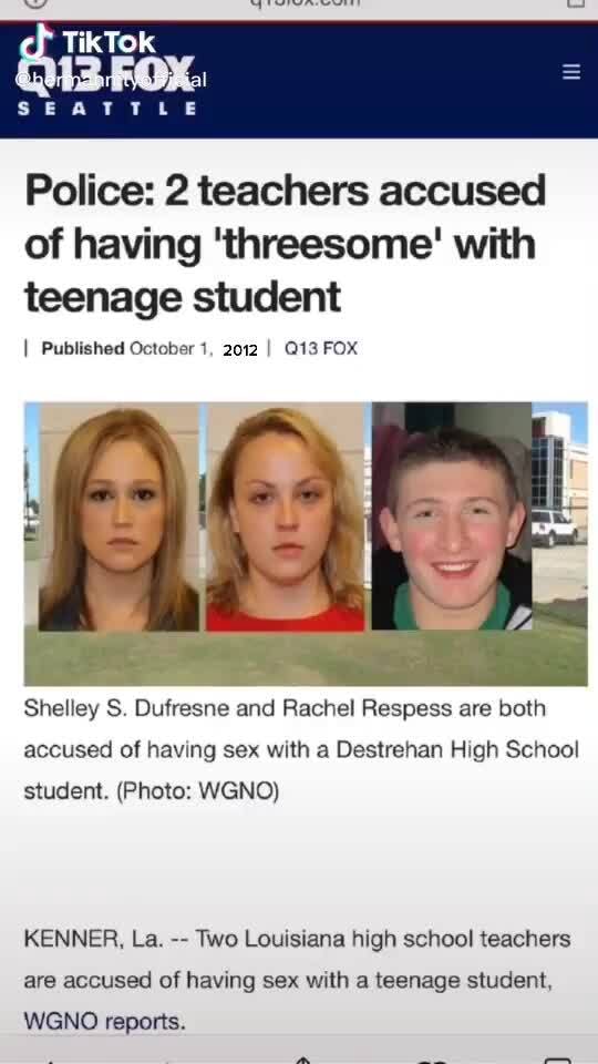 Ll TikTok FOX: Sat Ti Police: 2 teachers accused of having 'threesome ...