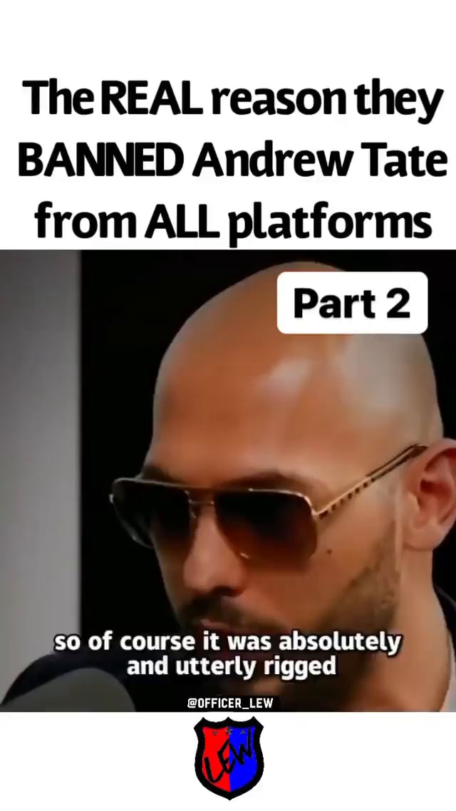 The REAL reason they BANNED Andrew Tate from ALL platforms I So of ...