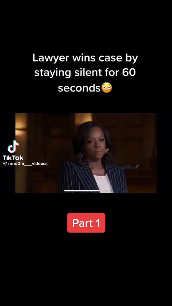 Lawyer Wins Case By Staying Silent For 60 Seconds Ss Tiktok Random