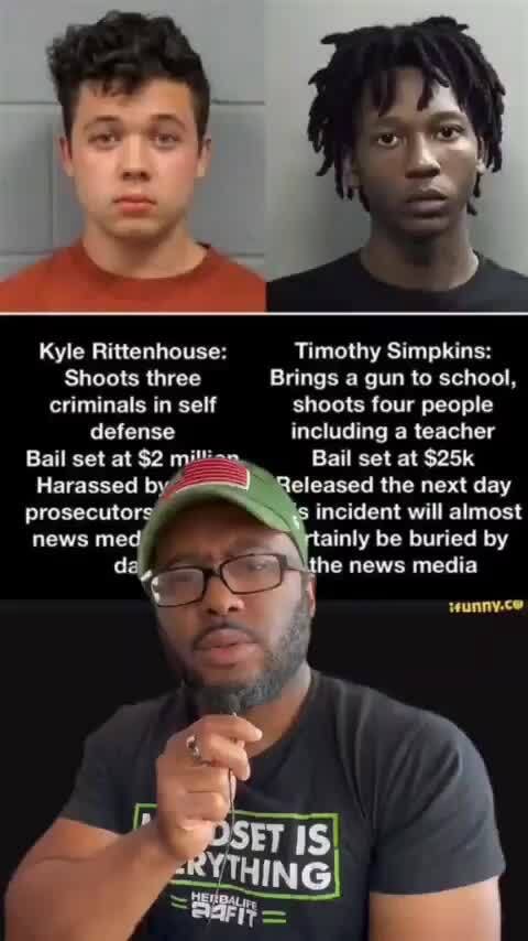 Kyle Rittenhouse: Timothy Simpkins: Shoots three Brings a gun to school ...