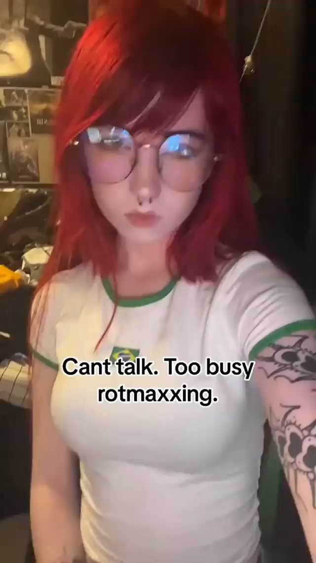 Cant'talk. Too busy rotmaxxing. - iFunny