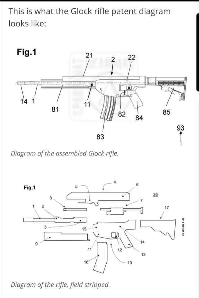 This is what the Glock rifle patent diagram looks like: Fig.1 Diagram ...