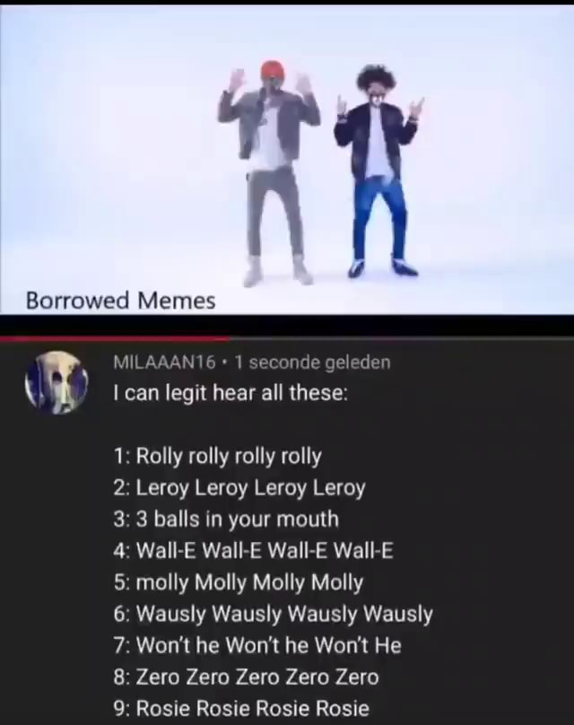 Borrowed Memes MILAAAN16 1 seconde ge eden can legit hear all these ...