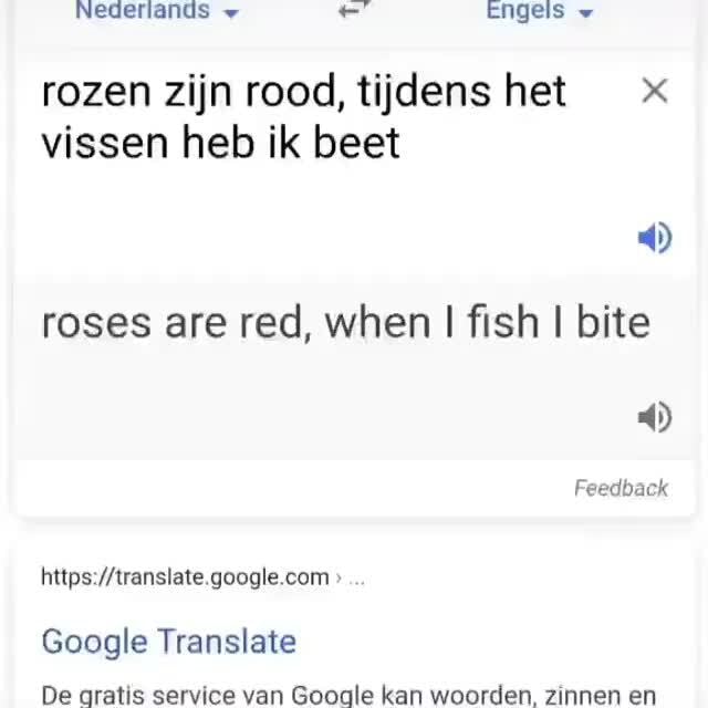Rozen zijn rood, tiidens het vissen heb ik beet roses are red, when I ...