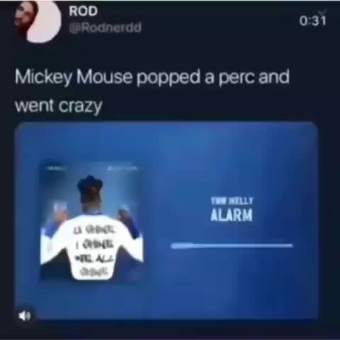 ROD Mickey Mouse popped a perc and went crazy ALARM - seo.title