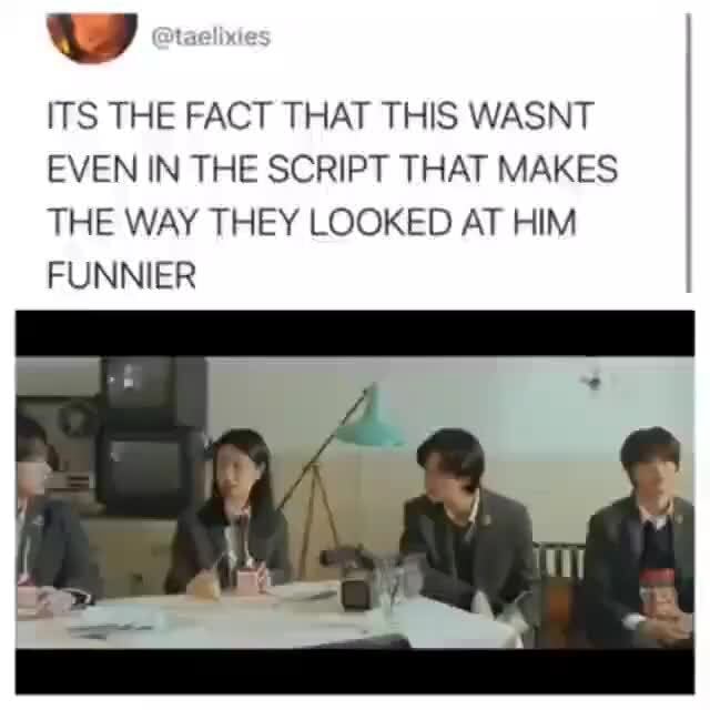 ITS THE FACT THAT THIS WASNT EVEN IN THE SCRIPT THAT MAKES THE WAY THEY ...