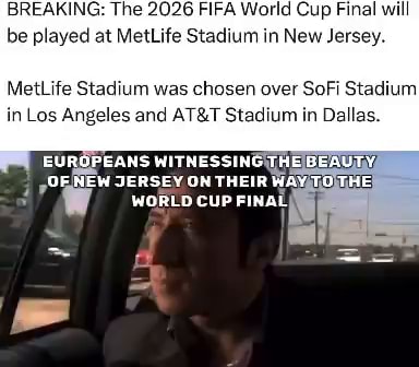 BREAKING: The 2026 FIFA World Cup Final will be played at MetLife ...