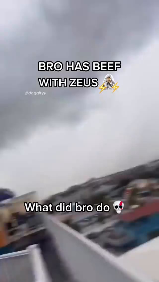 BRO HAS BEEF WITH ZEUS What did bro do * - iFunny
