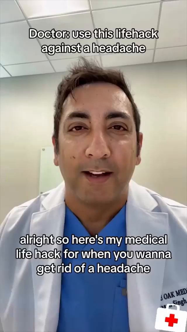 This headache hack will blow your mind. A doctor shared on TikTok his ...