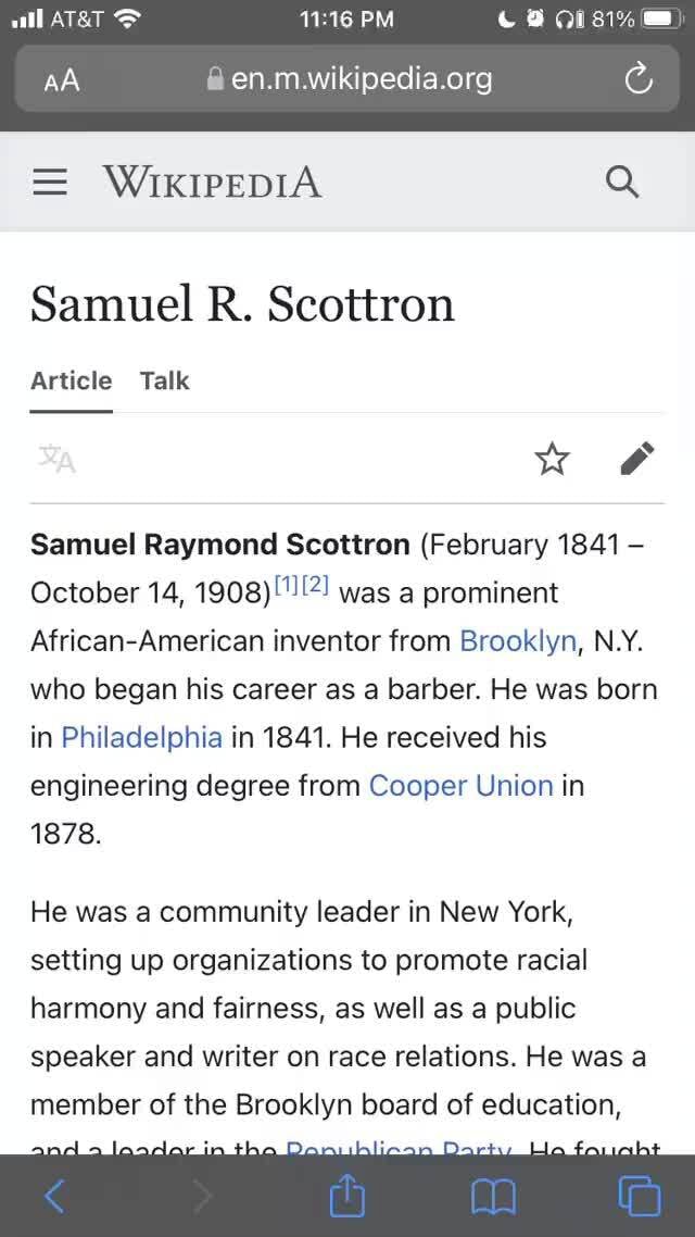 Not very fond of the dark individuals - PM = WIKIPEDIA Q aA Samuel R ...