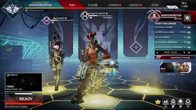 CURRENT EVENT. @o MONSTERS WITHIN EVENT CHALLENGES Play 2 matches in ...