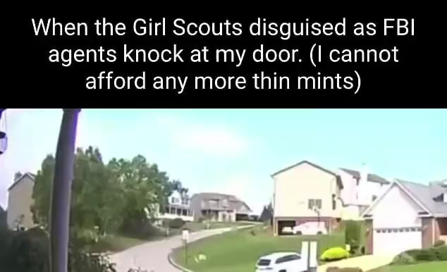 When the Girl Scouts disguised as FBI agents knock at my door. (I ...