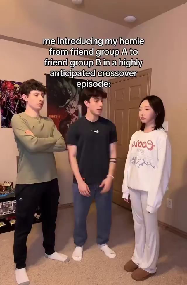 Me introducing my homie from friend group A to frend group Bin a highly ...