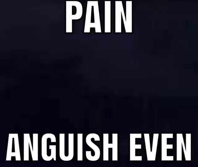 PAIN ANGUISH EVEN - iFunny