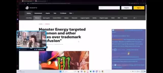 Monster Energy targeted mon and other es over trademark fusion" - iFunny
