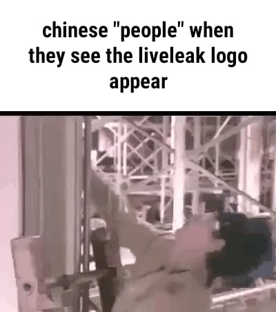 Chinese "people" when they see the liveleak logo appear - iFunny