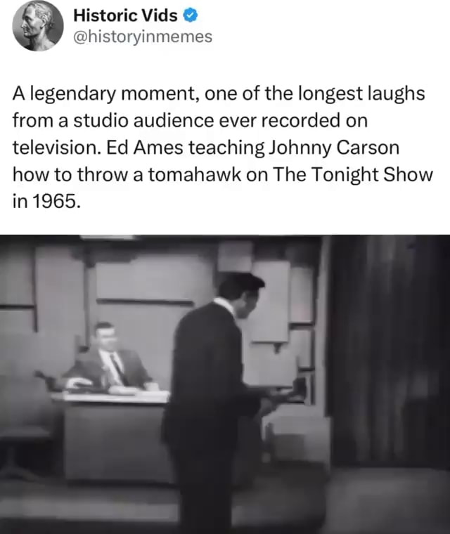 Historic Vids Hie oty A legendary moment, one of the longest laughs ...