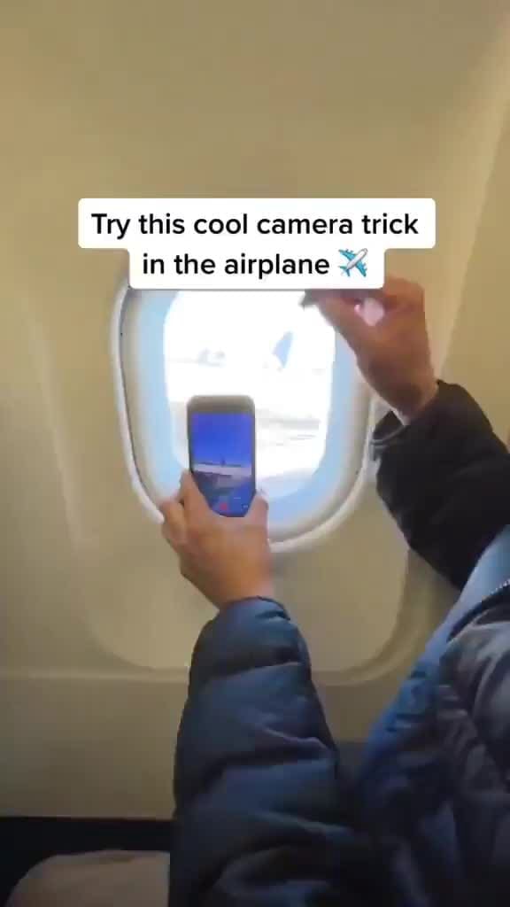 Try this cool camera trick in the airplane - iFunny
