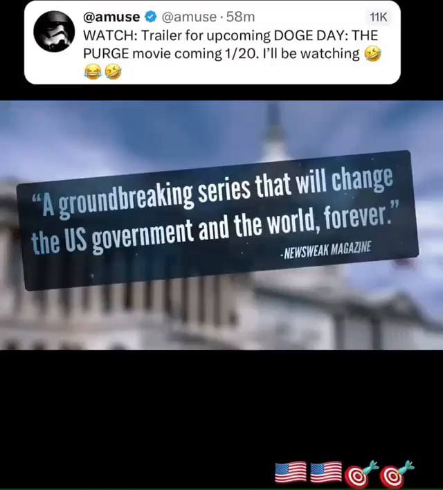 @amuse amuse WATCH: Trailer for upcoming DOGE DAY: THE PURGE movie ...