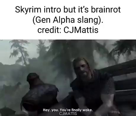 Skyrim intro but it's brainrot (Gen Alpha slang). credit: CJMattis Hey ...