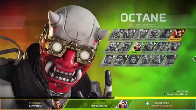 OCTANE BLOCOHOUND GIBRALTAR LIFELINE PATHFINDER WRAITH. BANGALORE ...