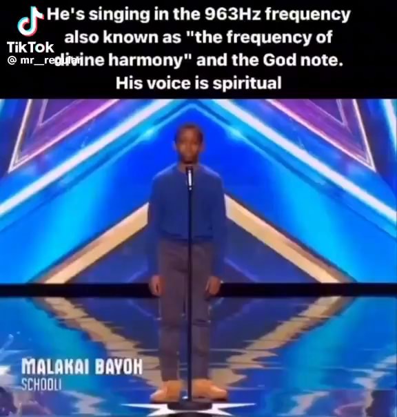 He's singing in the 963Hz frequency also known as "the frequency of ...