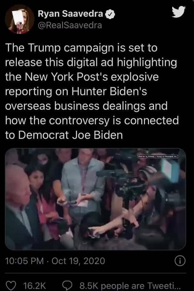 Ryan Saavedra @ @RealSaavedra The Trump campaign is set to release this ...