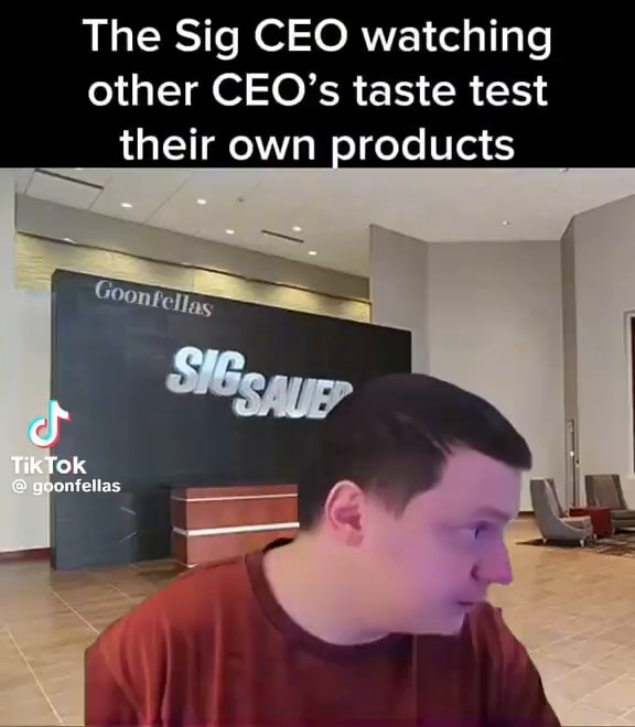 The Sig CEO watching other CEO's taste test their own products TikTok ...