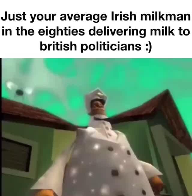 Just your average Irish milkman in the eighties delivering milk to ...