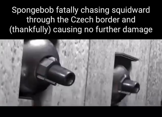 Spongebob fatally chasing squidward through the Czech border and ...