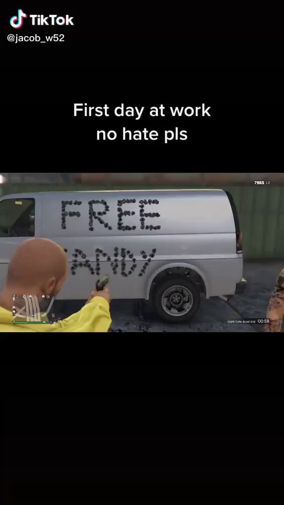TikTok @jeceb_w52 First day at work no hate pis - iFunny