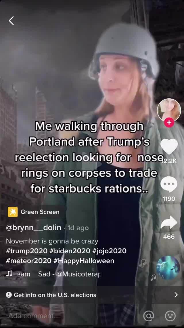 Me walking through Partland after Trump's tings on corpses to trade for ...