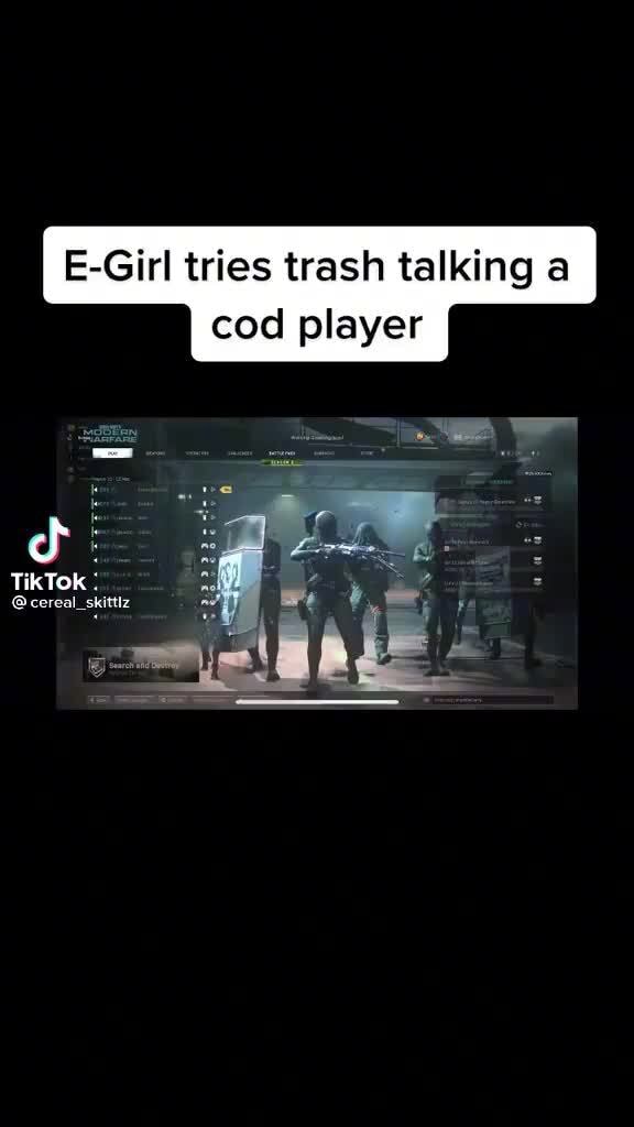 &Girl tries trash talking a cod player TikTok - iFunny