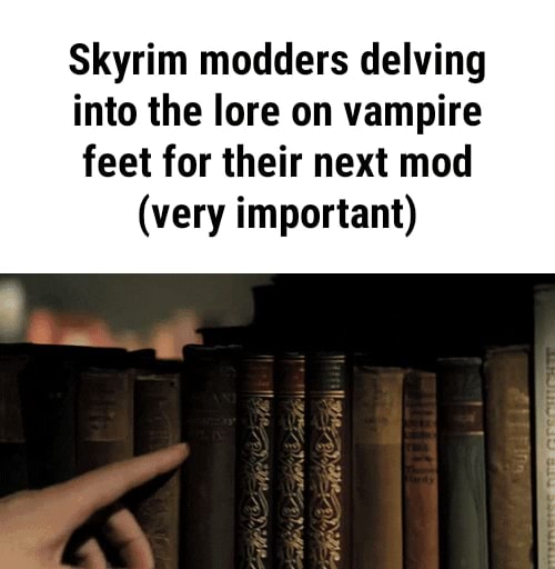 Skyrim modders delving into the lore on vampire feet for their next mod ...
