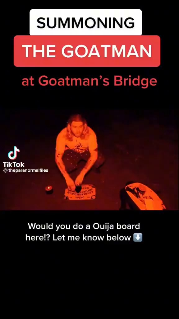 SUMMONING THE GOATMAN at Goatman's Bridge TikTok theparanormatfiles ...