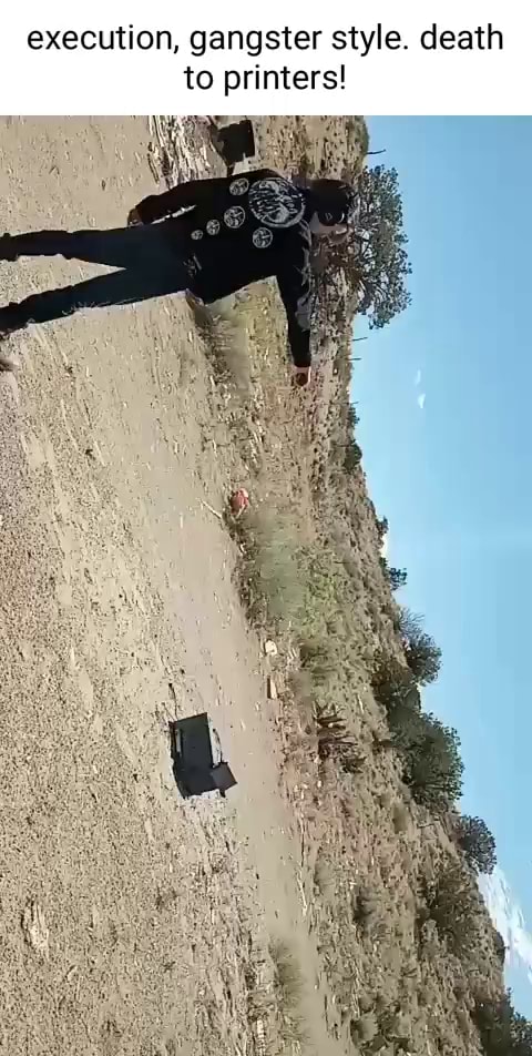 Execution, gangster style. death to printers! - iFunny