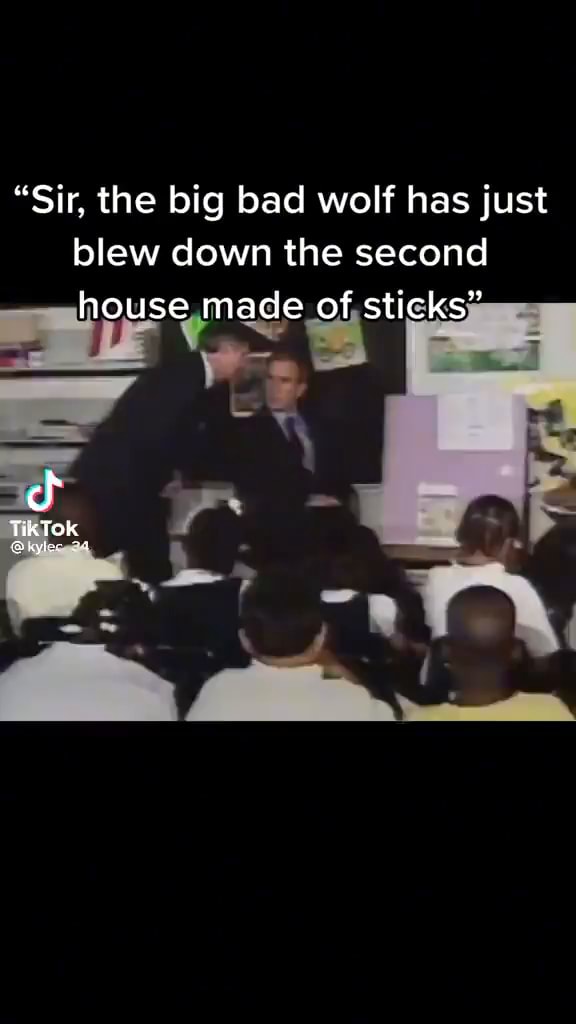 "Sir, the big bad wolf has just blew down the second house. made of ...