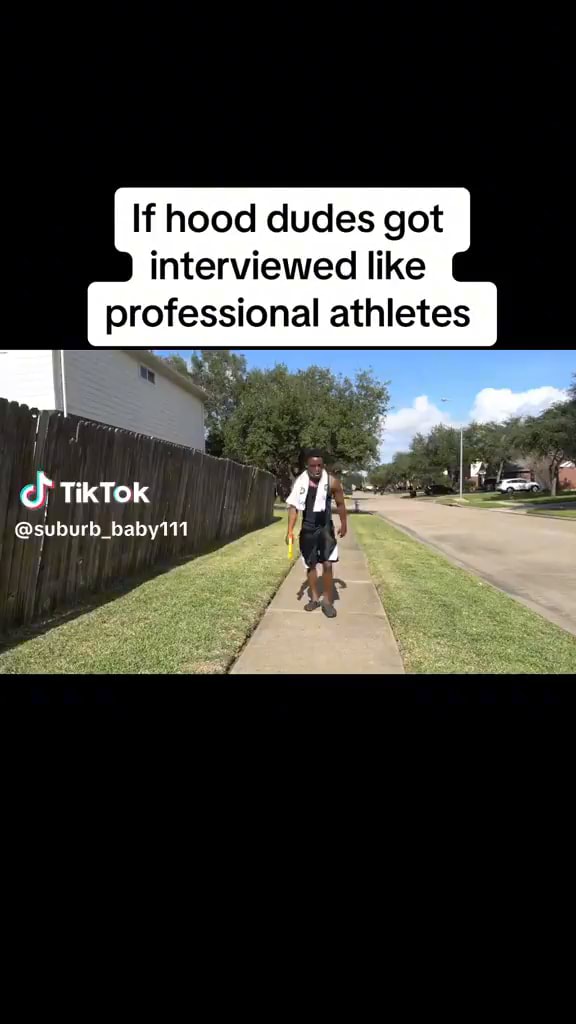 If hood dudes got interviewed like professional athletes TikTok @suburb ...