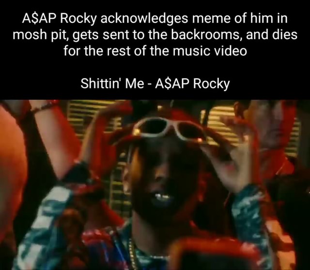 ASAP Rocky acknowledges meme of him in mosh pit, gets sent to the ...
