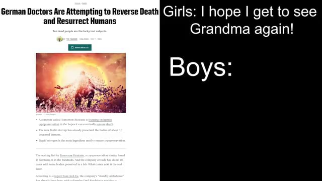 German Doctors Are Attempting to Reverse Death ale) and Resurrect ...