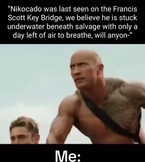 "Nikocado was last seen on the Francis Scott Key Bridge, we believe he ...