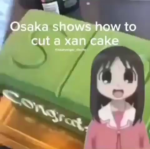 Osaka showS hew to cut a xan cake - iFunny