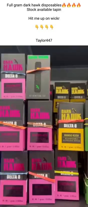 Full gram dark hawk disposables 'Stock available tapin Hit me up on ...