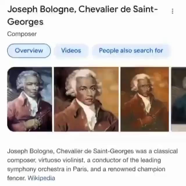 Joseph Bologne, Chevalier de Saint- Georges Composer Overview Videos ...