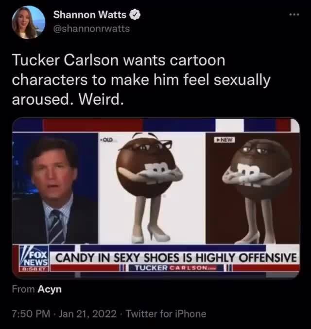 Shannon Watts Tucker Carlson wants cartoon characters to make him feel ...