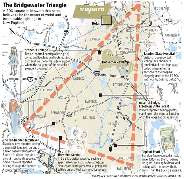 The Bridgewater Triangle A mile swath that some believe to be the ...