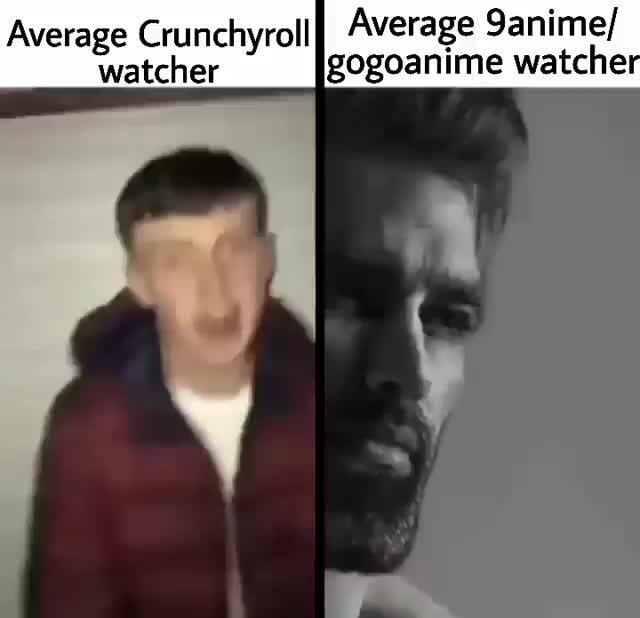 Average 9anime/ Average Crunchyroll watcher gogoanime watcher watcher ...