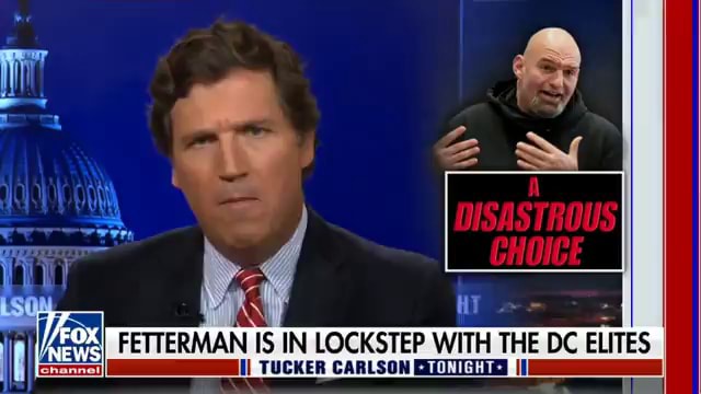 FOX NEWS FETTERMAN IS IN LOCKSTEP WITH THE DC ELITES TUCKER CARLSON ...